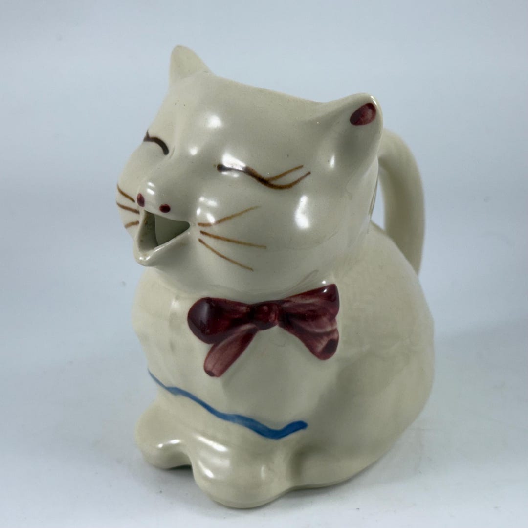 Vintage Shawnee Pottery Puss N' Boots Cat Creamer Cream Pitcher Small ...