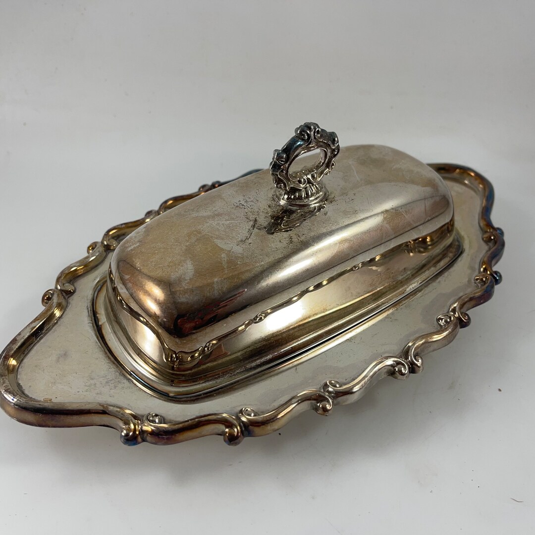 Vintage Rogers Ornate Silverplate Stick Butterdish Butter Dish With ...