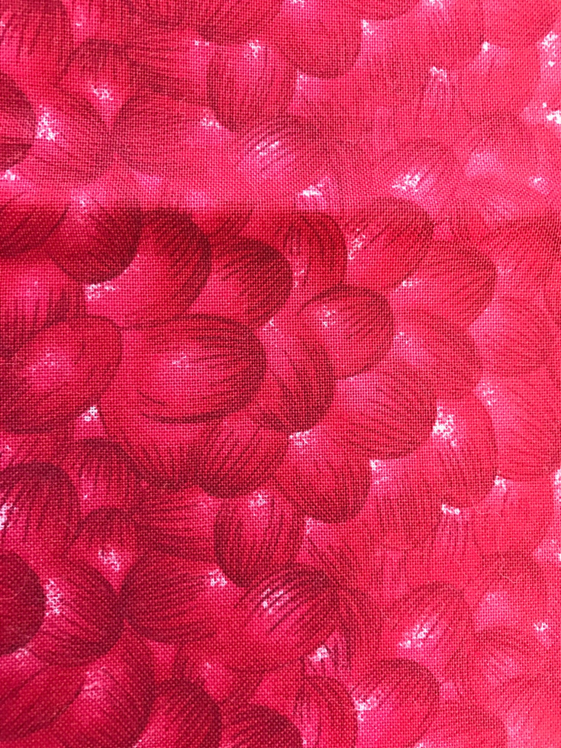 1 Yard of Red Abstract Print Cotton Fabric - Etsy