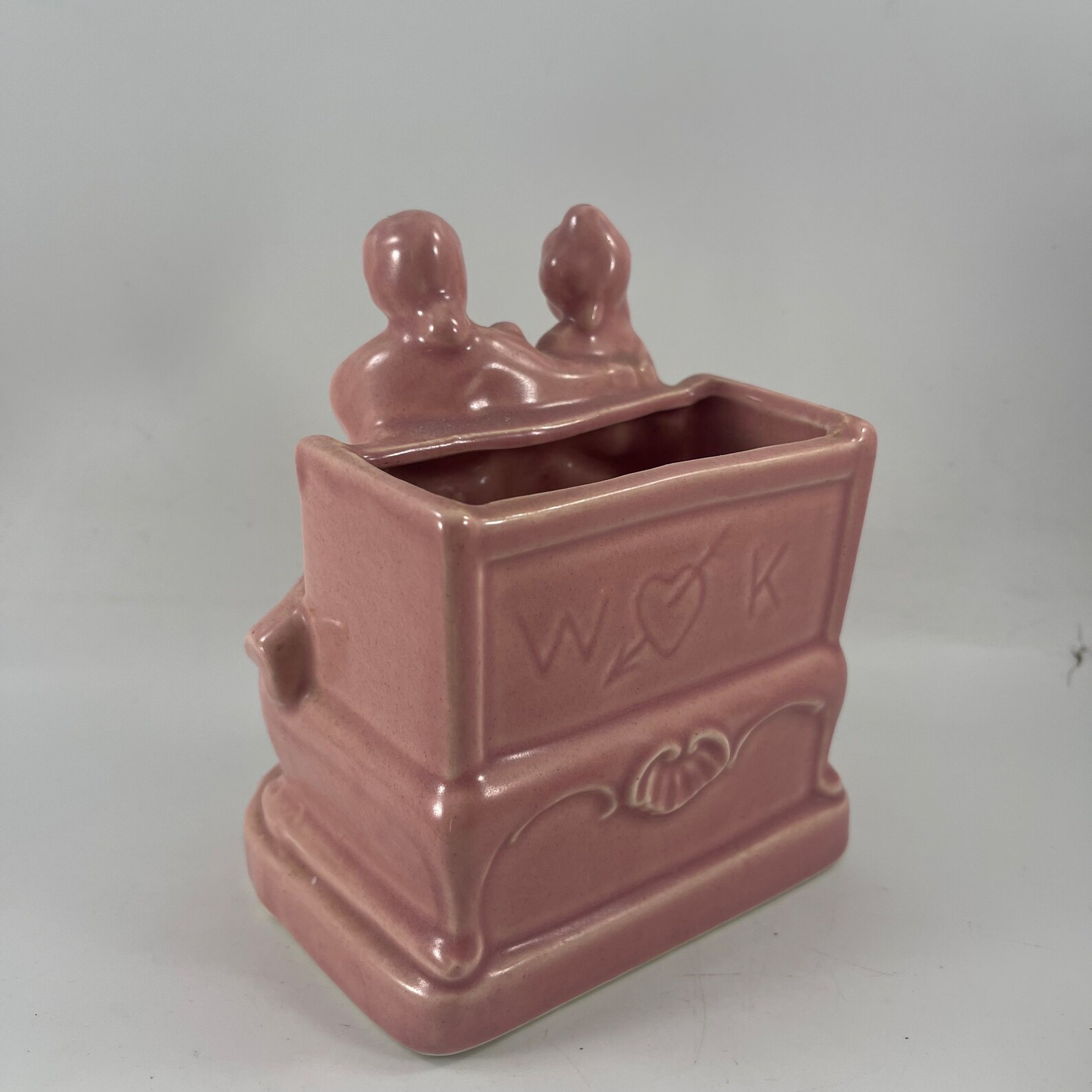 Vintage Pink Cameron Clay Products USA Pink Lady and Gentleman Planter ...