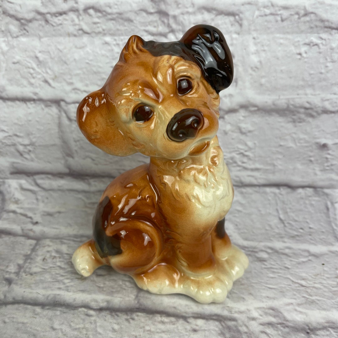 Vintage Royal Copley Puppy Dog Figurine - Etsy