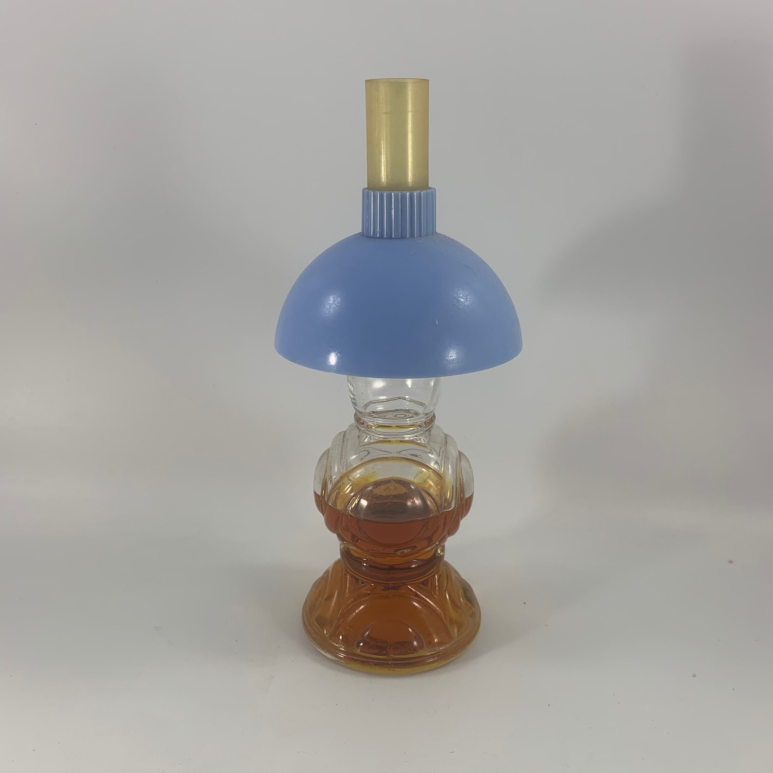 Vintage Lamp Perfume Bottle With Blue Plastic Shade and - Etsy