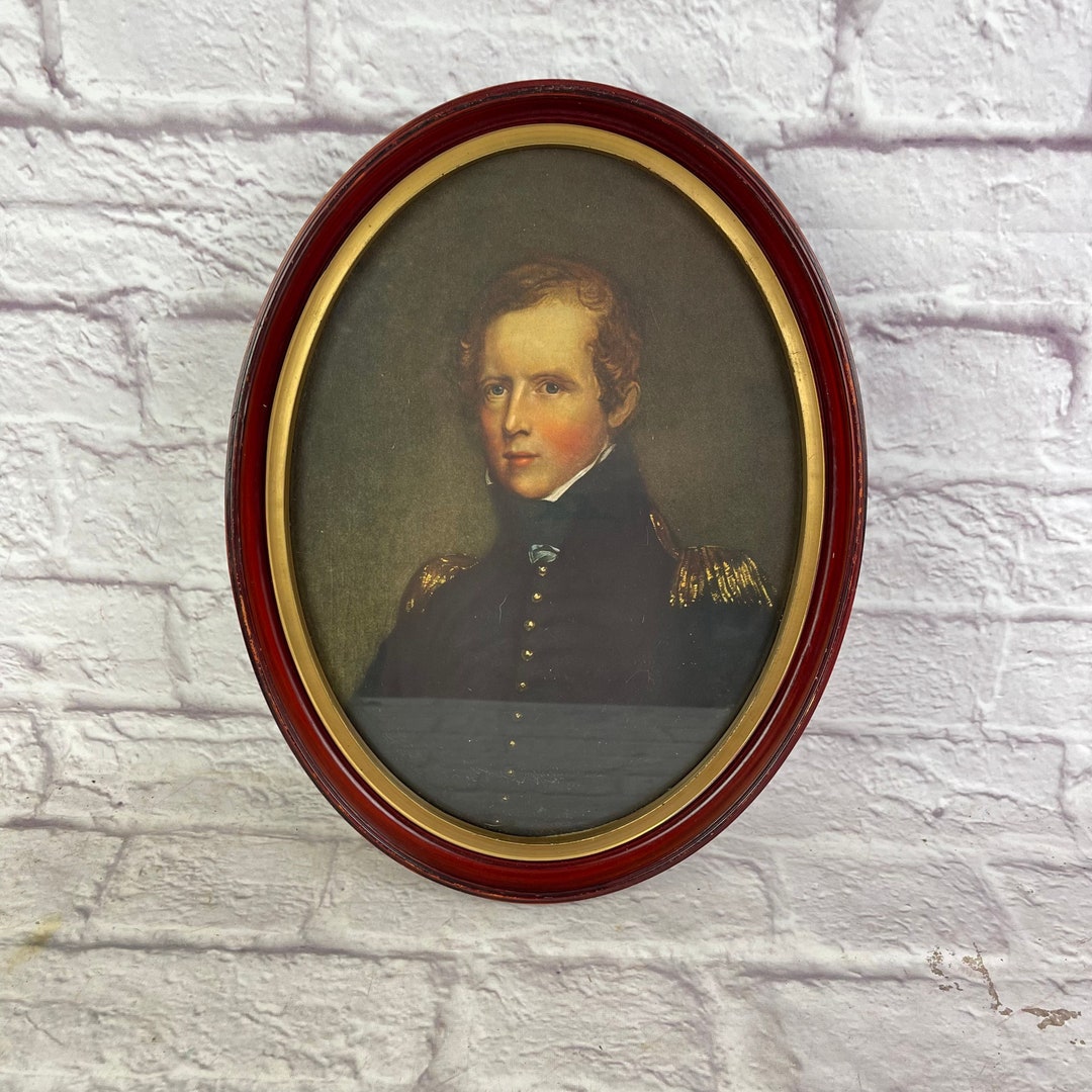 Vintage Oval Framed Print of Major John Biddle - Etsy