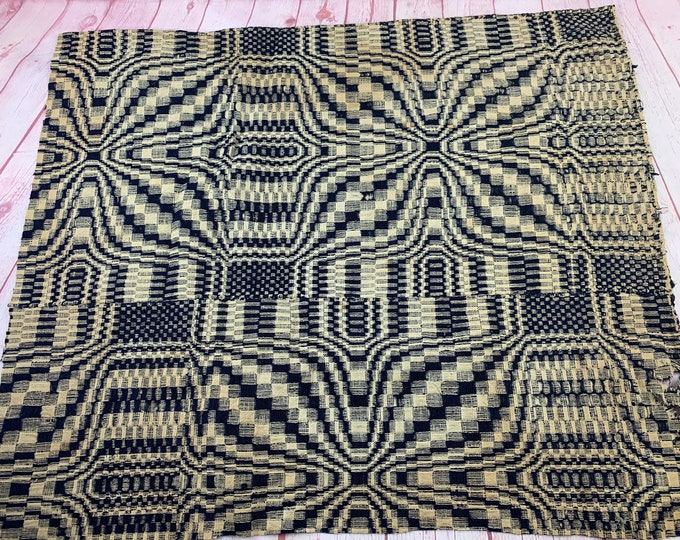 Antique Hand Woven Counterpane Wool Old Indigo Blue & Cream Walls of ...