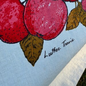 Vintage Cutter Luther Travis Fruit Design Tablecloth Linen Apples - Etsy