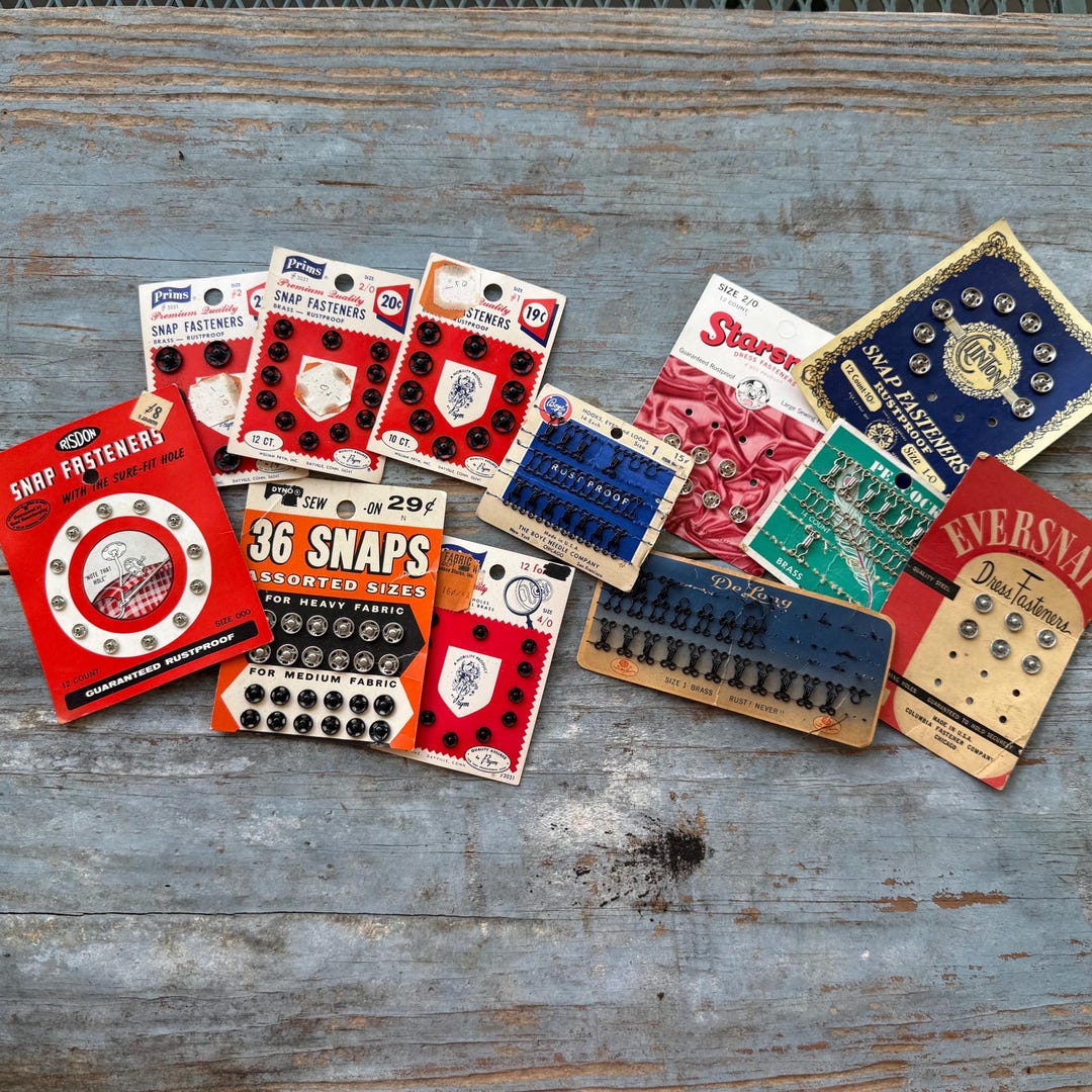 Lot of Vintage Hook and Eye Fasteners and Snaps - Etsy