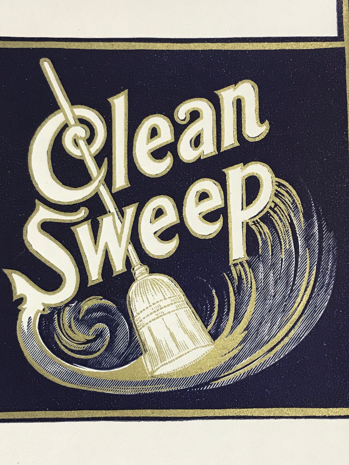 2 Vintage Unused Paper CLEAN SWEEP Broom Advertising Labels - Etsy