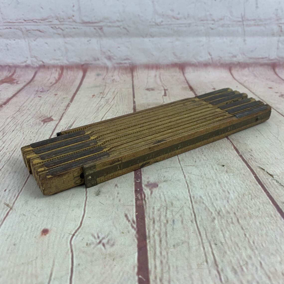 Vintage Old Wood Folding Tape Measure Extension Ruler Neat | Etsy