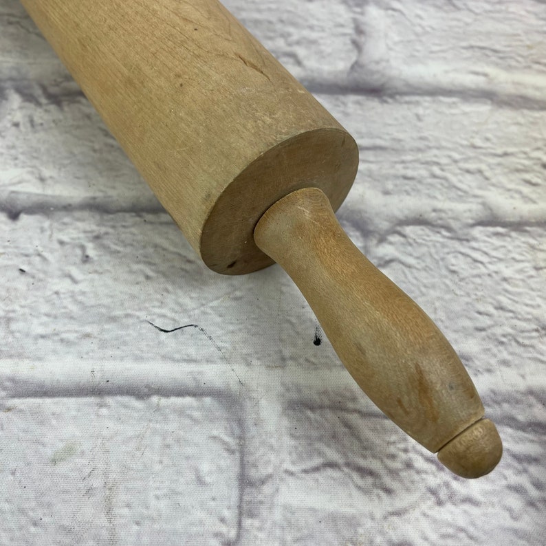 Vintage Large Wooden Rolling Pin - Etsy