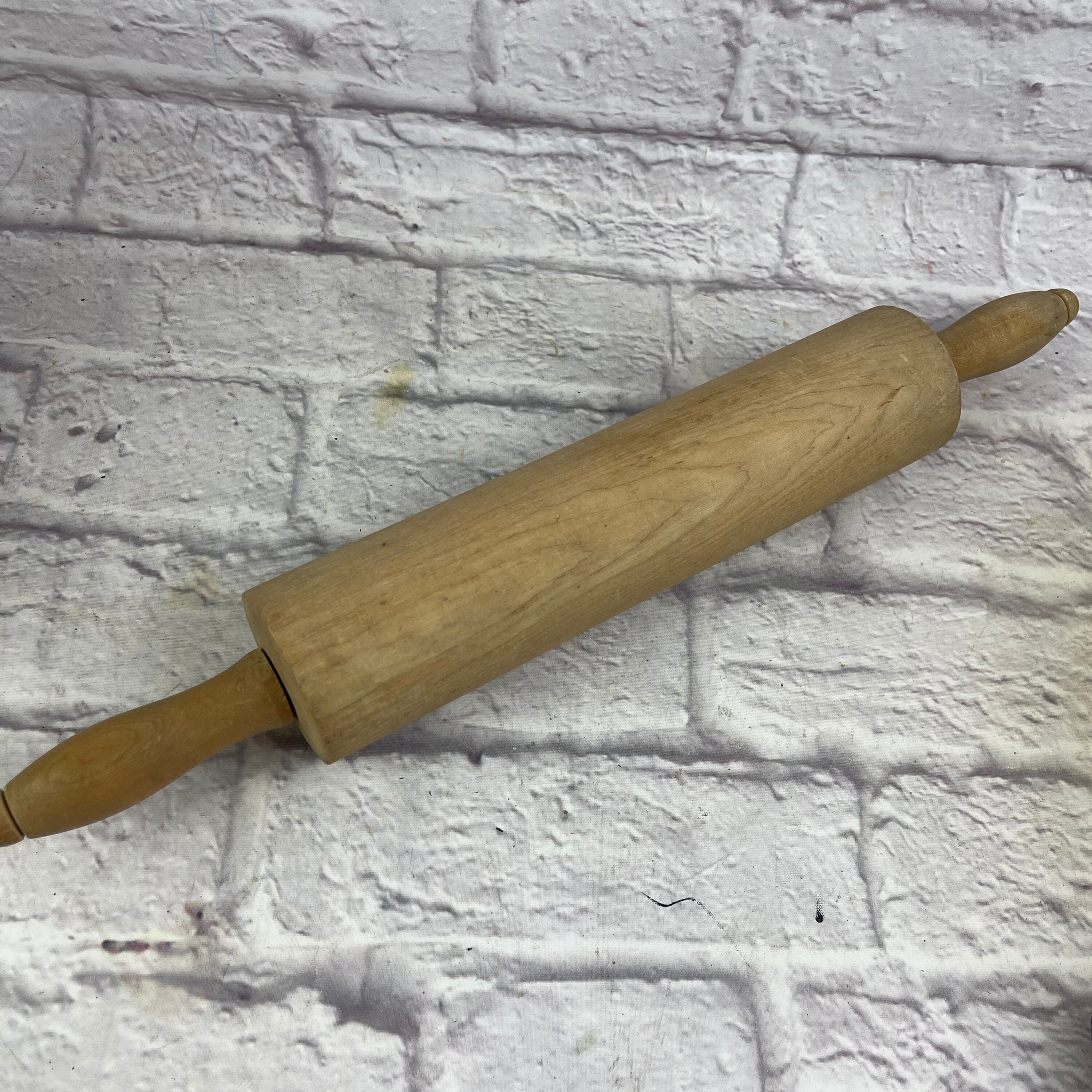 Vintage Large Wooden Rolling Pin - Etsy
