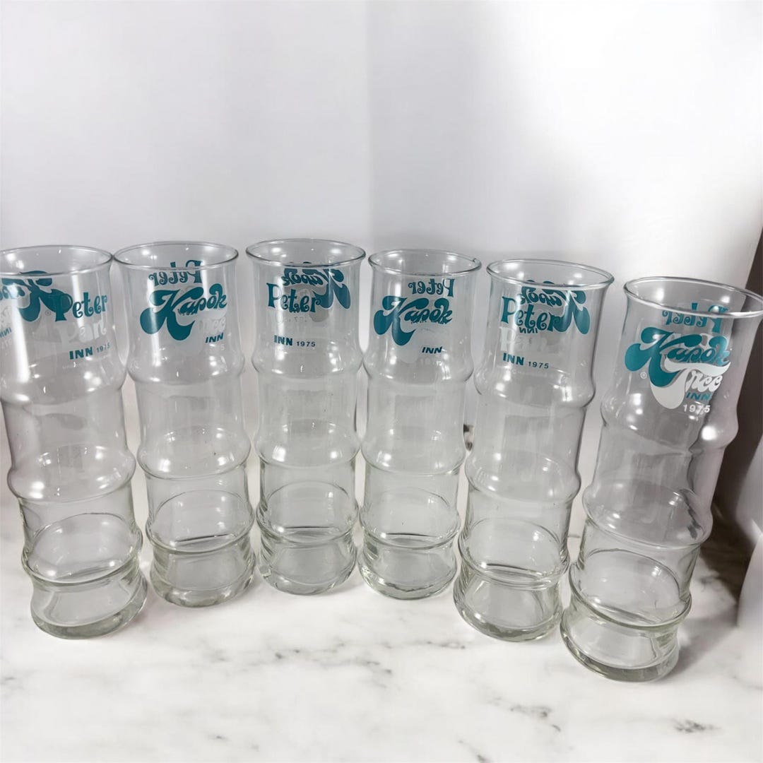 Vintage Set of SIX 1975 Kapok Tree Inn Peter Pan Inn Cocktail Souvenir ...