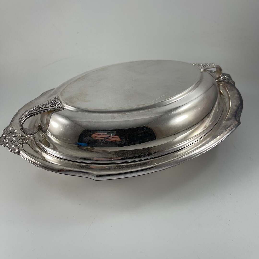 Vintage Covered Silverplate Serving Dish With Lid - Etsy