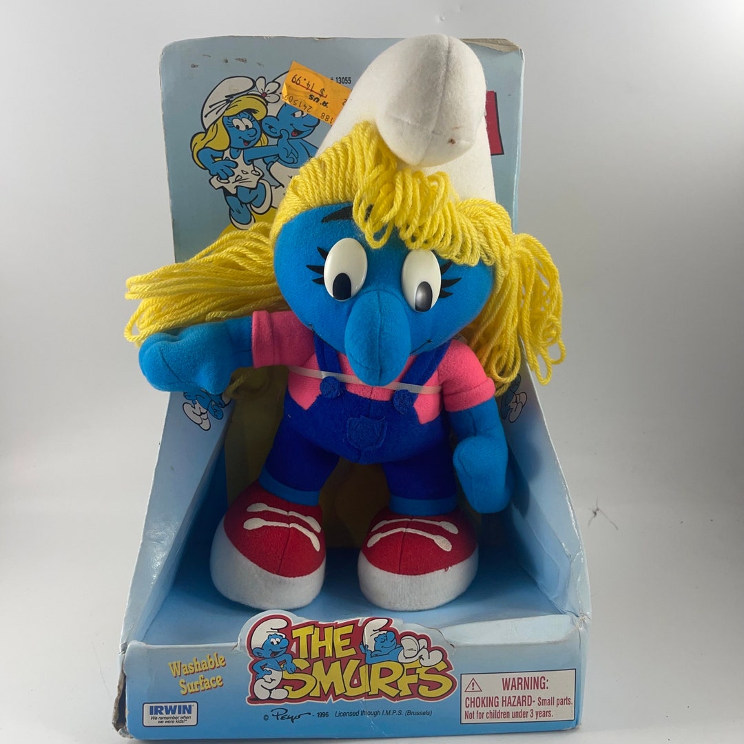 Vintage 1996 New in Box the Smurfs Smurfette Hug A Smurf Irwin ...