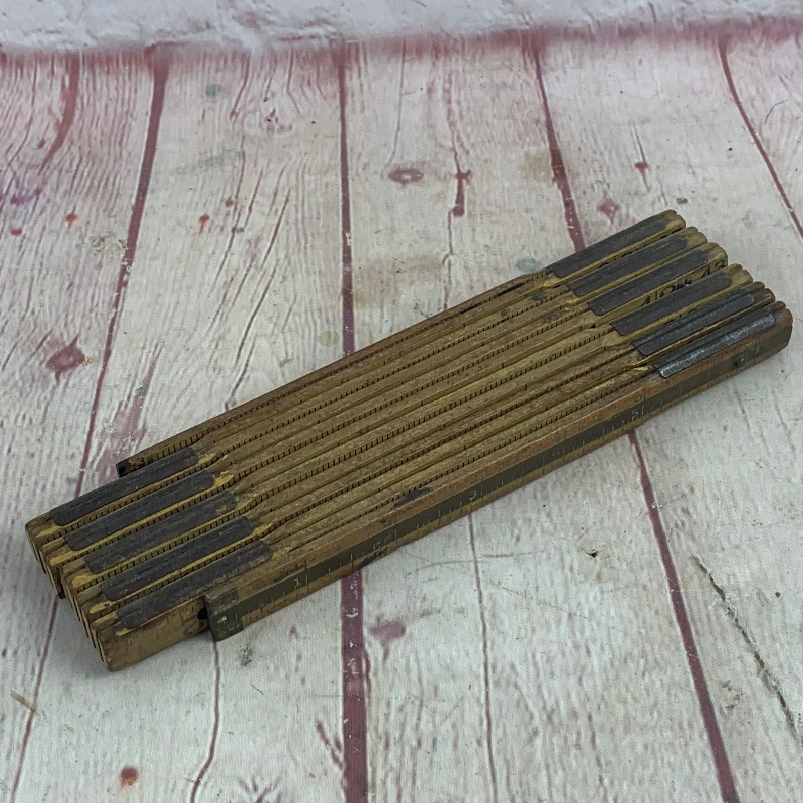 Vintage Old Wood Folding Tape Measure Extension Ruler Neat - Etsy