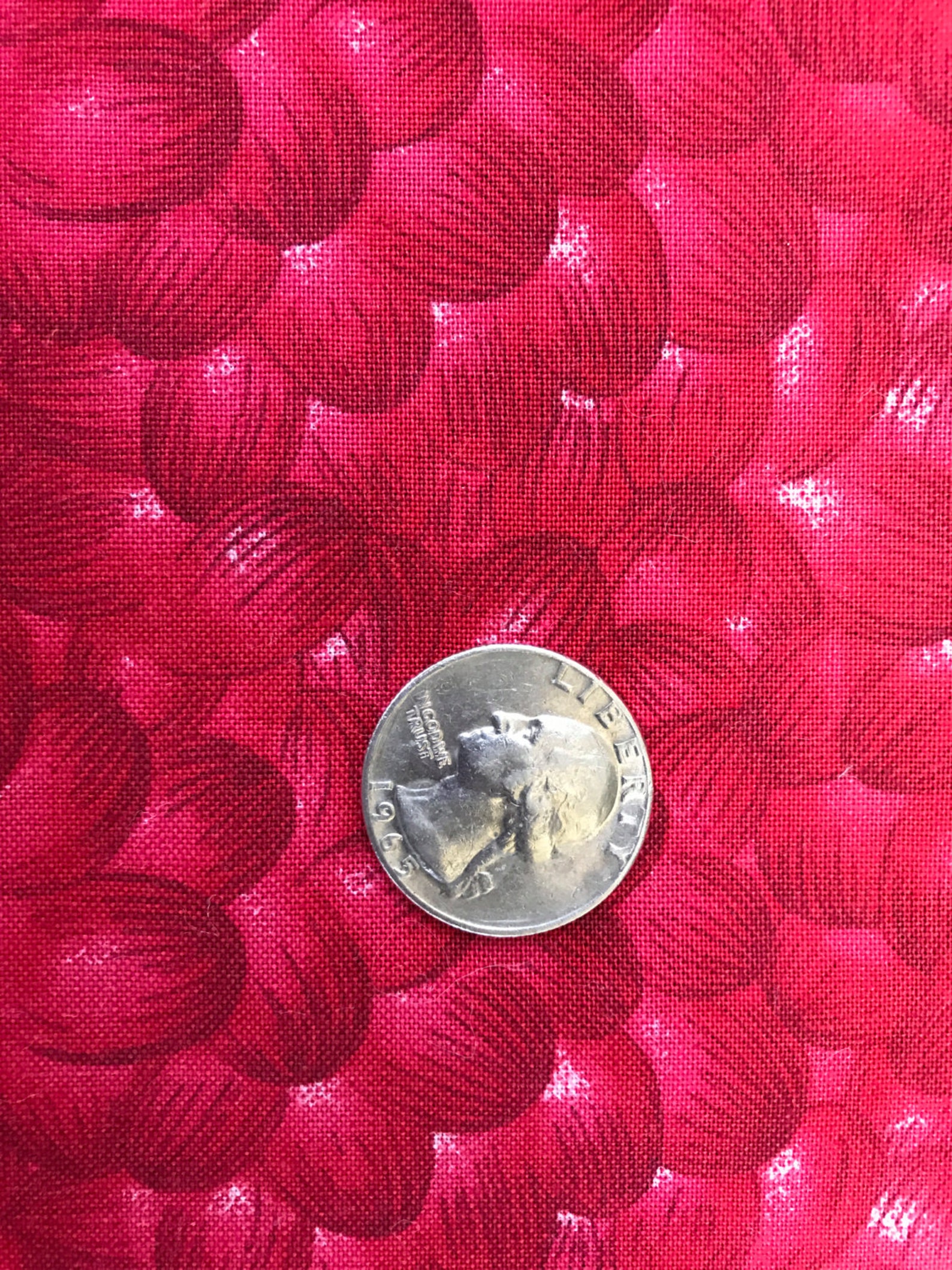 1 Yard of Red Abstract Print Cotton Fabric - Etsy