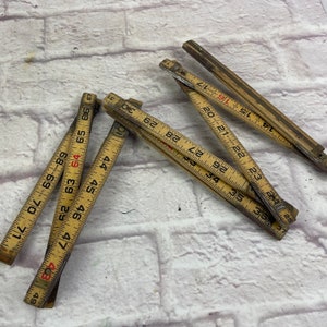 Vintage Old Wood Folding Tape Measure Extension Ruler Neat Patina - Etsy