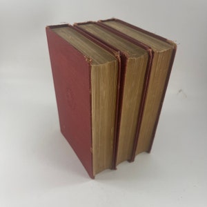 Three Volumes of Vintage New Standard Encyclopedia Small Red Hardback ...
