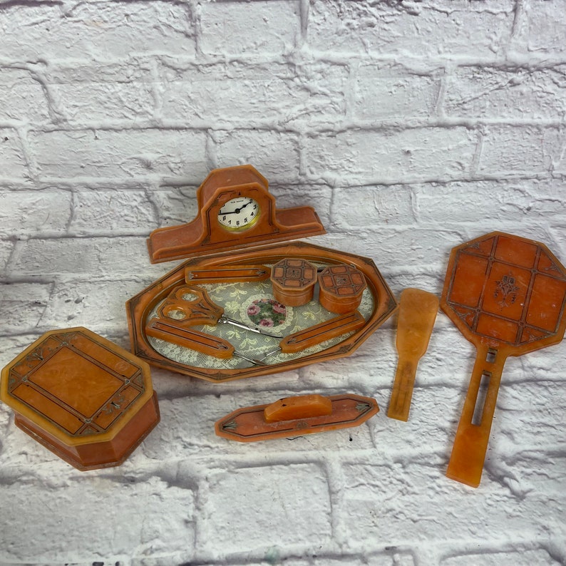 Antique Vintage 1920s Era Bakelite Art Deco Style Vanity - Etsy