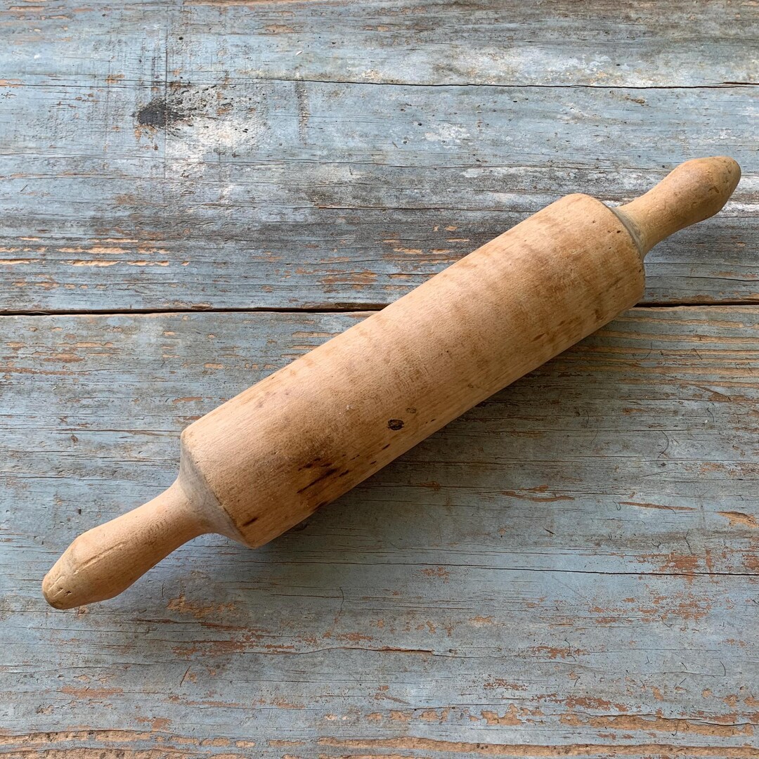 Vintage One Piece Wood Rolling Pin - Etsy