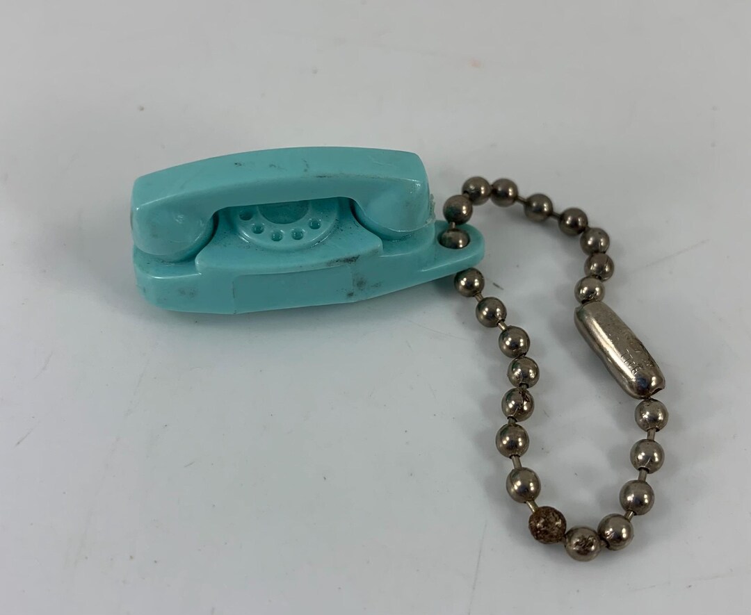 Vintage Aqua Blue Princess Phone Keychain - Etsy