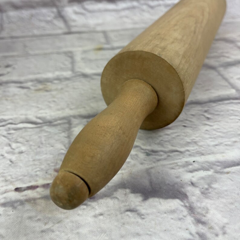Vintage Large Wooden Rolling Pin - Etsy