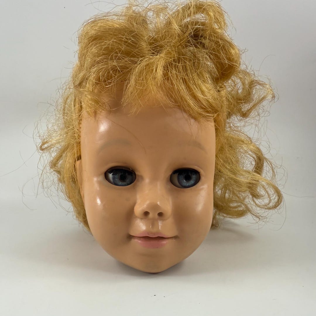 Vintage Chatty Cathy Doll Head With Sleepy Eyes Blonde Hair - Etsy
