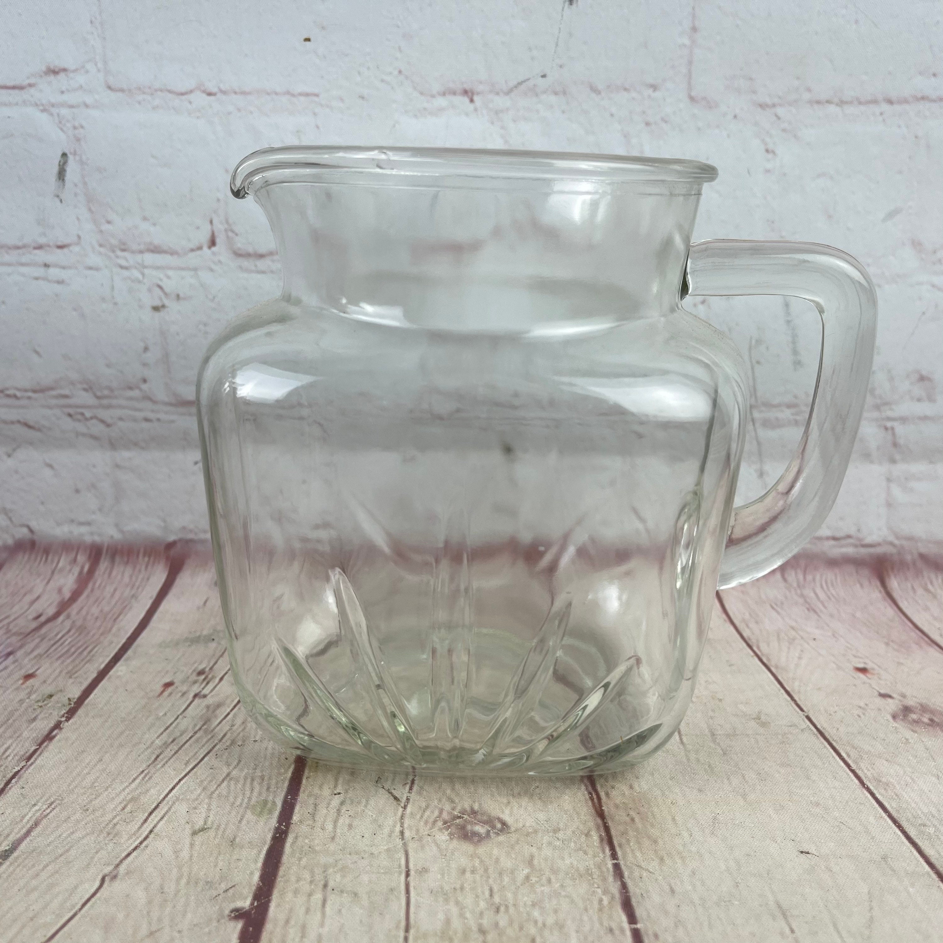 Vintage Clear Glass Milk or Juice Pitcher with Star on Bottom | Etsy