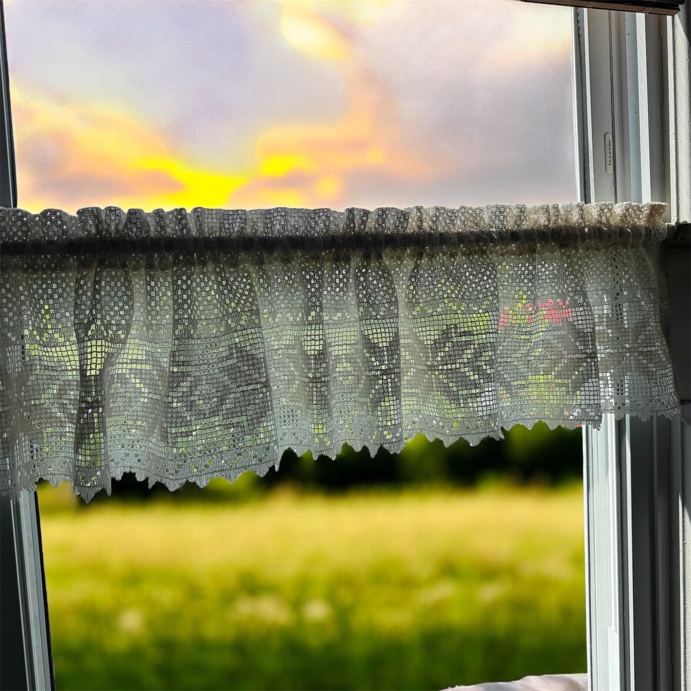 Vintage 1990’s Era off White Ecru Crochet Lace Valance - Etsy