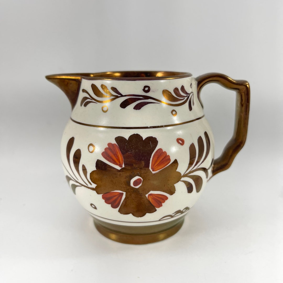 Vintage Old Castle Made in England Lustreware Small Pitcher - Etsy