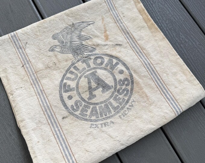 Vintage Fulton Seamless A Feedsack Grain Bag Seed Sacks With Stripes - Etsy