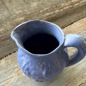 Vintage Blue UHL Pottery Small Milk Pitcher Raised Grape Design - Etsy