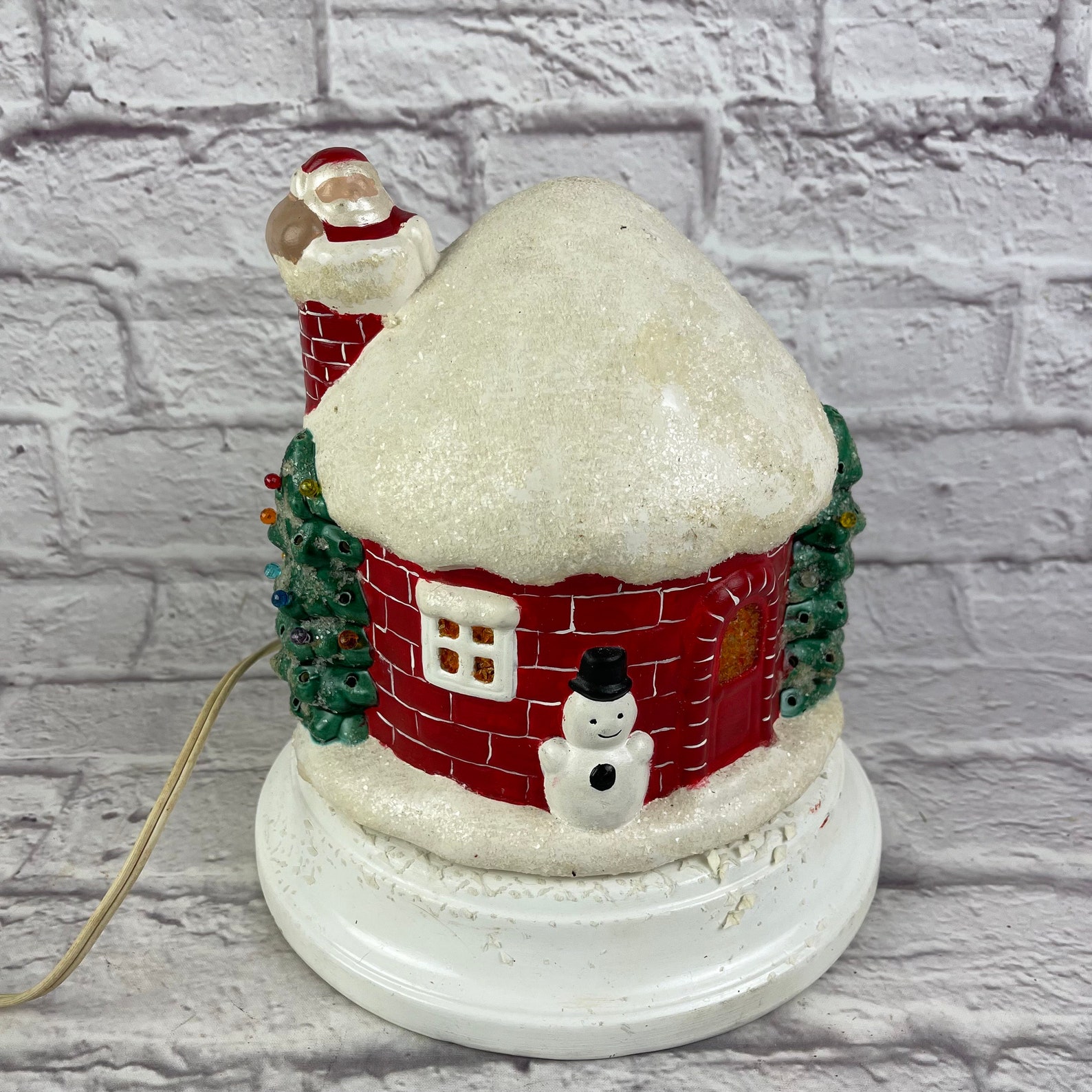 Vintage 1972 Lighted Ceramic CHRISTMAS Glitter Snow House - Etsy
