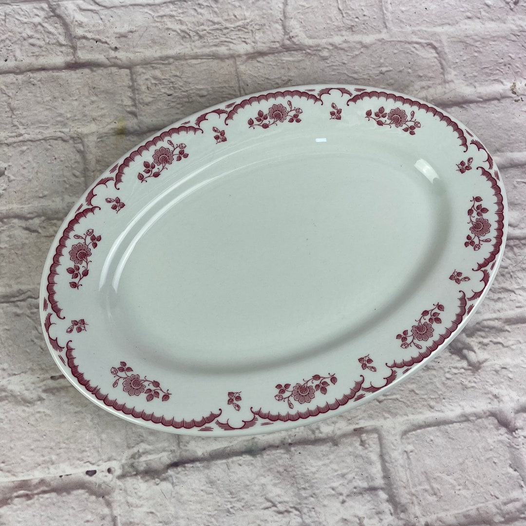 Vintage Shenango Restaurant China Rim Rol Chardon Rose Large Platter - Etsy