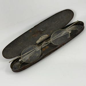 Antique/vintage Early Spectacles or Eyeglasses Bifocals in Neat Metal ...
