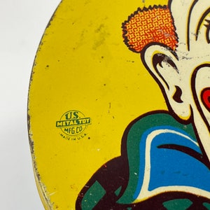 Vintage 1959 US Metal Toy Mfg Tin Clown Party Noisemaker Spinning ...