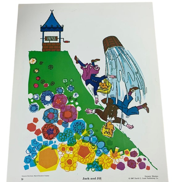 Vintage 1967 Jack and Jill Nursery Rhyme Frameable Poster or - Etsy