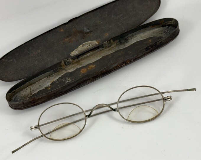 Antique/vintage Early Spectacles or Eyeglasses Bifocals in Neat Metal ...