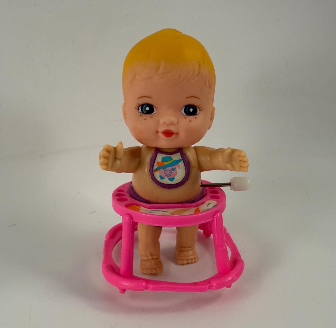 Vintage New Ray Wind up Baby in Walker - Etsy