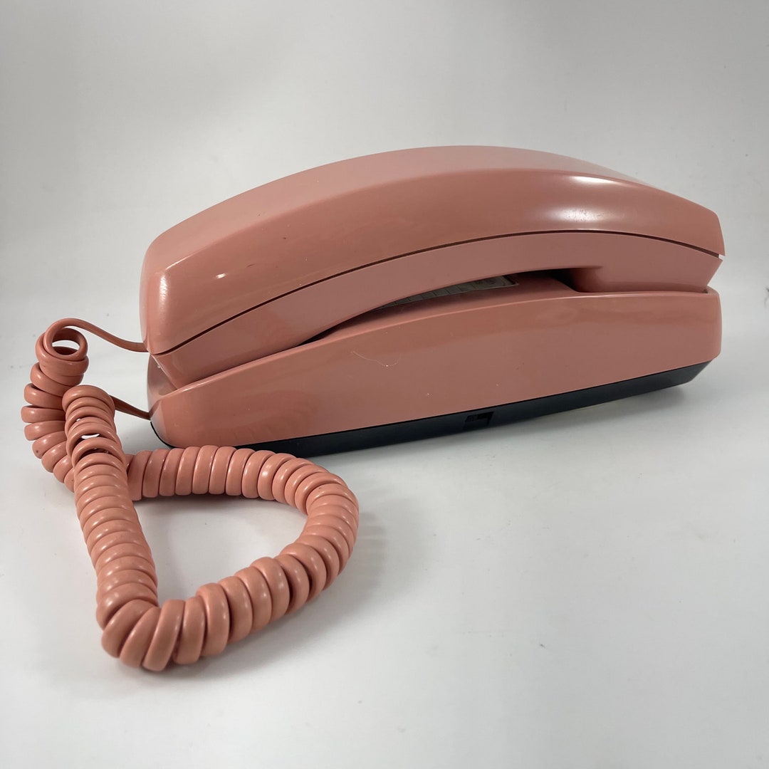 Vintage Pink Push Button Bellsouth Desk Phone 1980s Dusty Rose Mauve ...