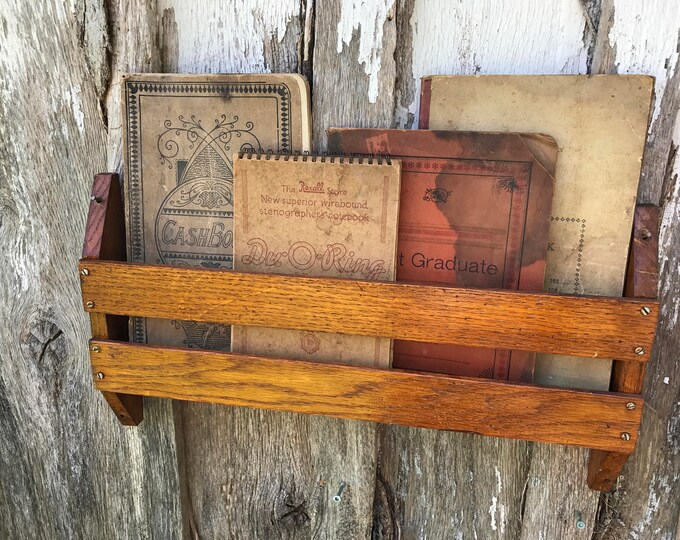Vintage Oak Hymnal Rack From a Church Pew Great for Books and Magazines ...