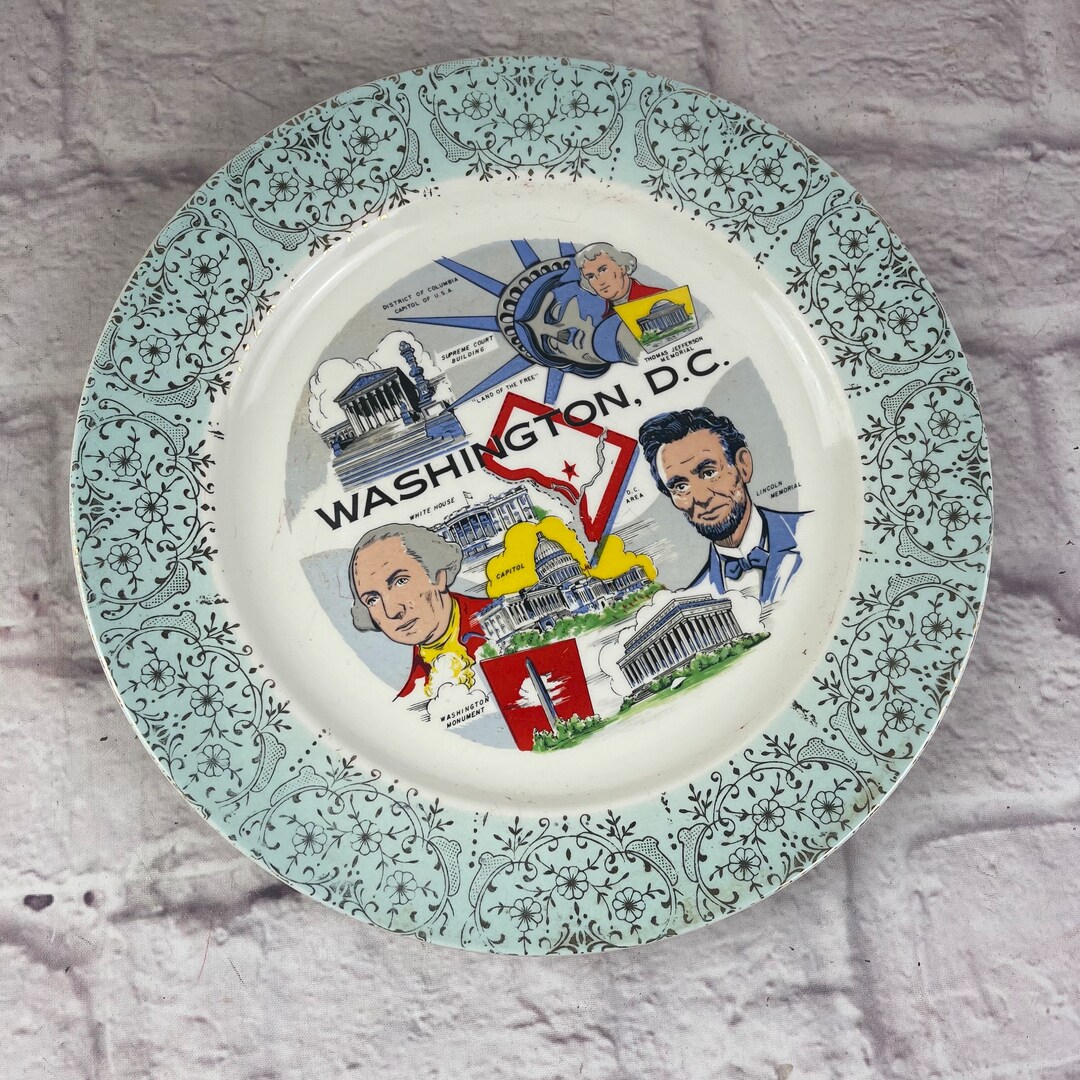 Vintage WASHINGTON D.C. Souvenir Plate - Etsy