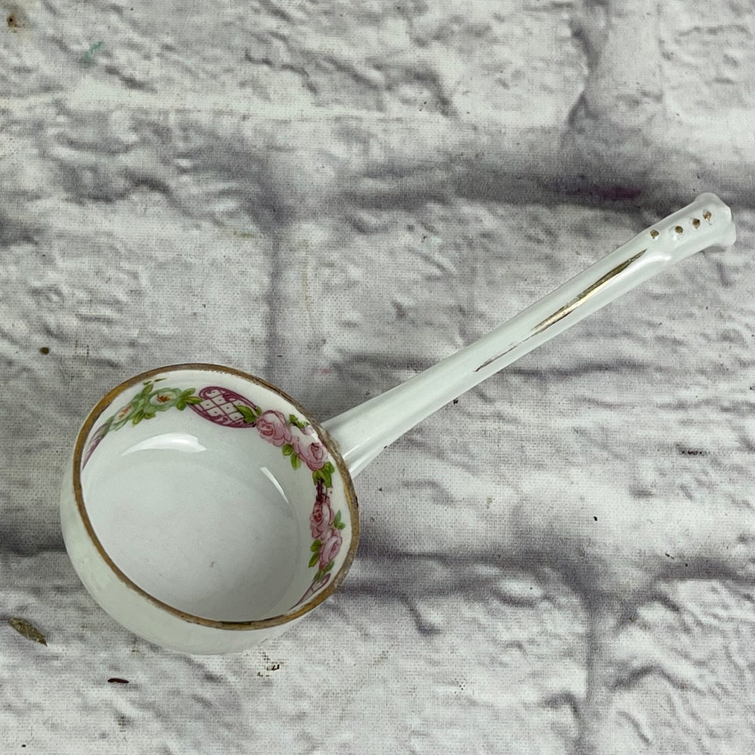 Vintage White China With Pink Floral Print & Gold Trim Mayo - Etsy