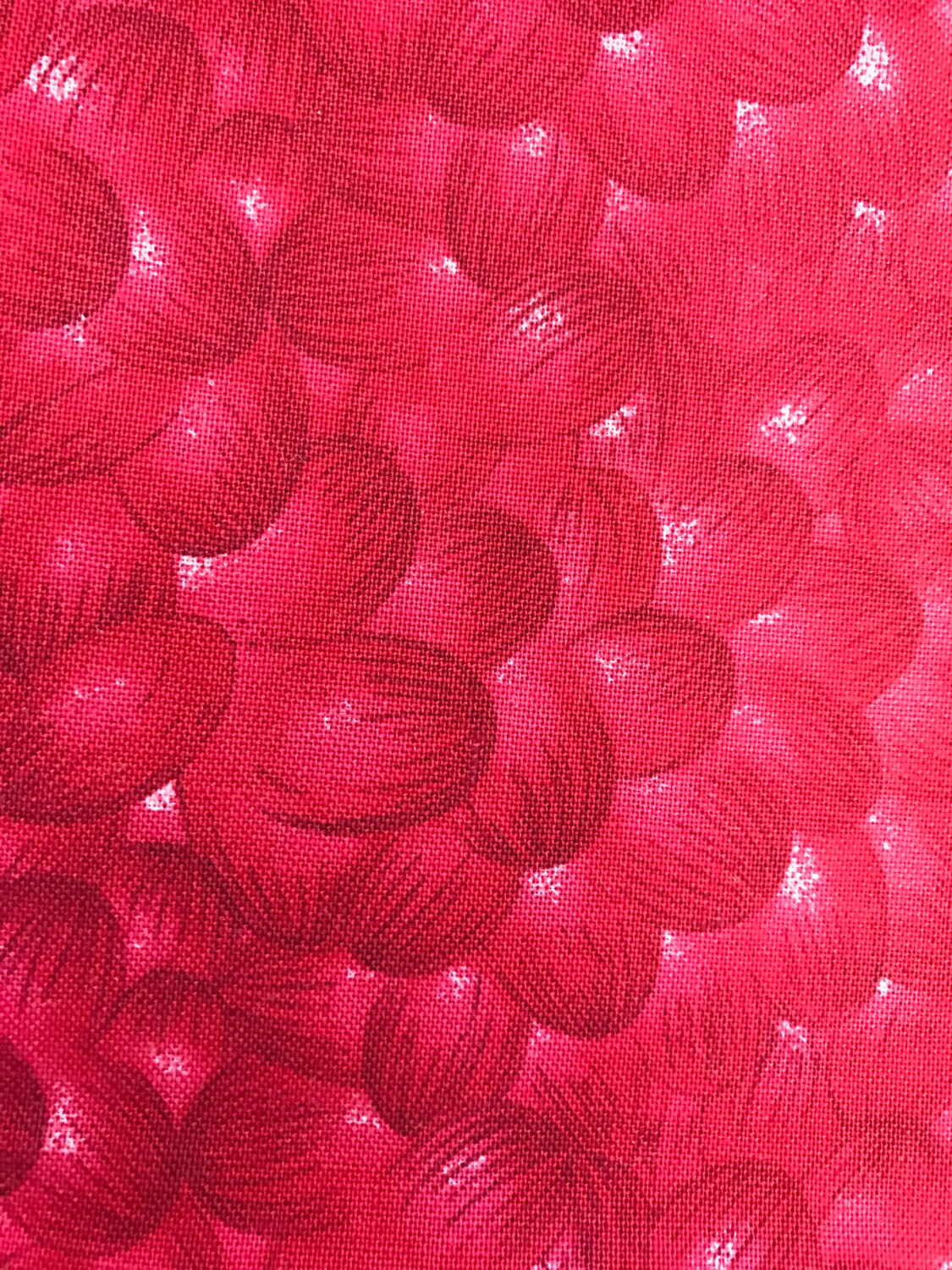 1 Yard of Red Abstract Print Cotton Fabric - Etsy