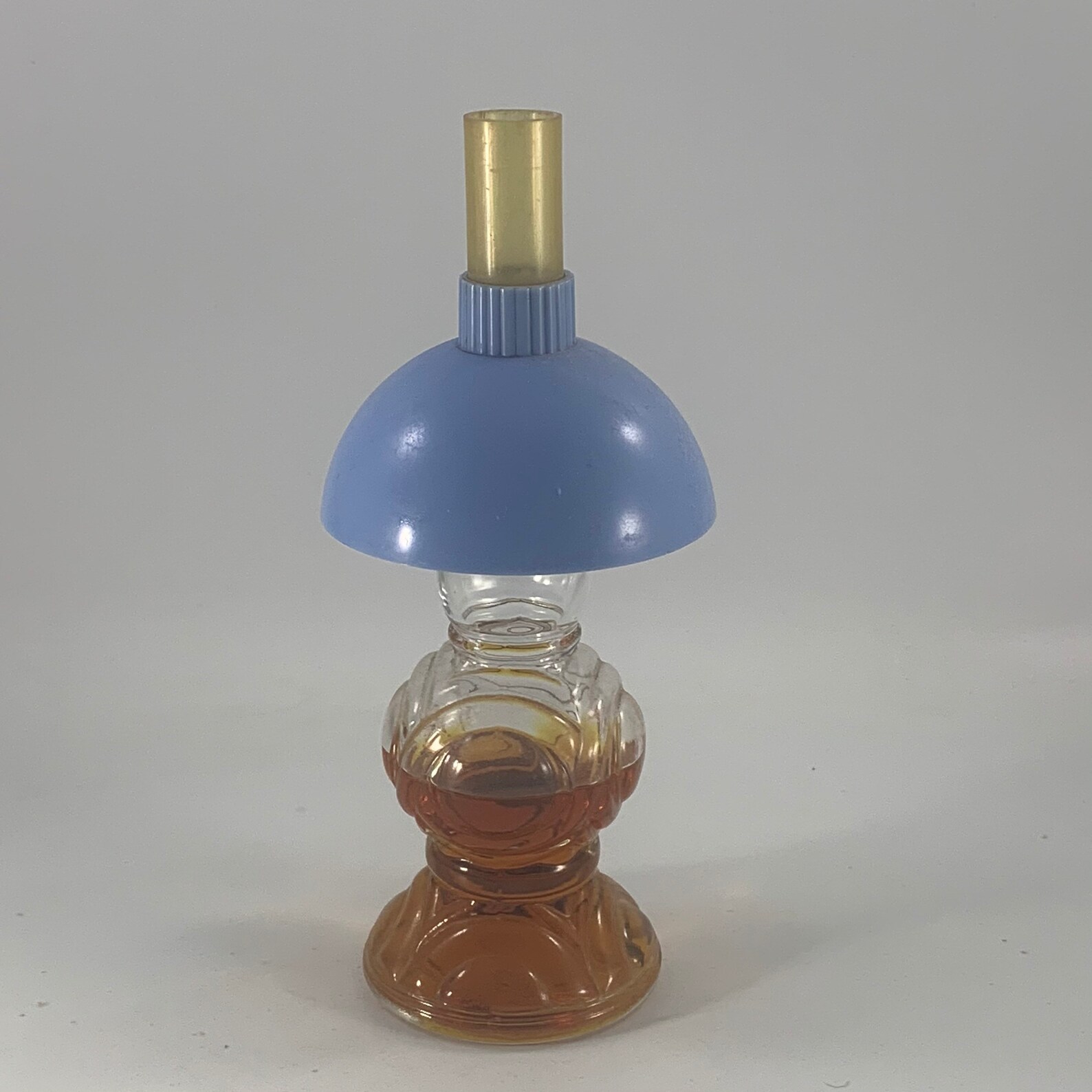 Vintage Lamp Perfume Bottle With Blue Plastic Shade and - Etsy