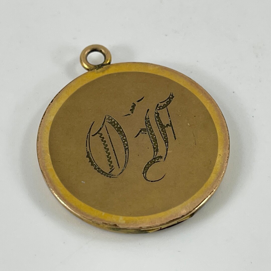 Vintage Gold Tone Monogrammed OJF Round Locket - Etsy