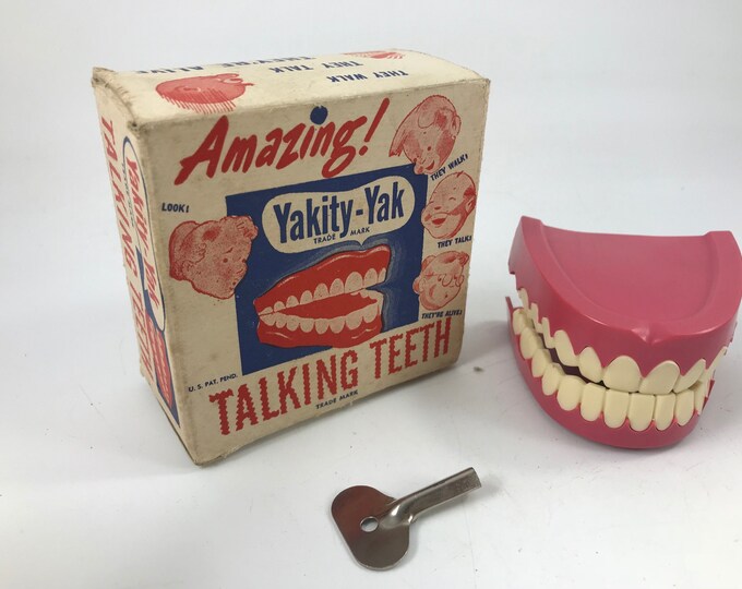 Vintage 1949 Yakima-yak Talking Teeth in Original Box - Etsy