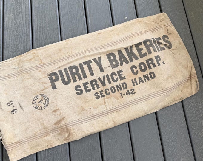 Vintage 1942 Purity Bakeries Service Corp Second Hand Black Lettering ...