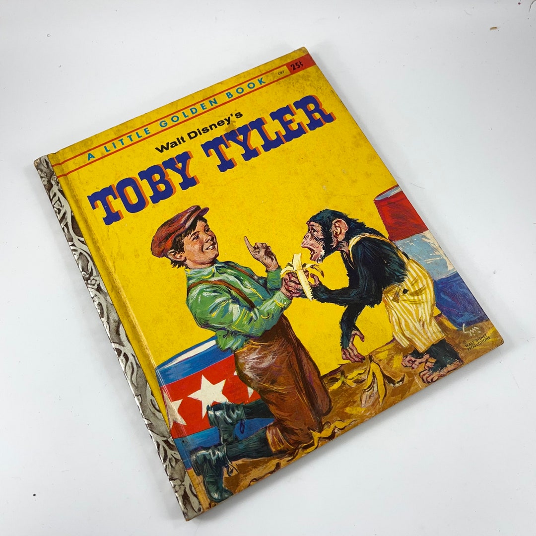 Vintage 1960 Little Golden Book Walt Disney's Toby Tyler Childrens Book ...