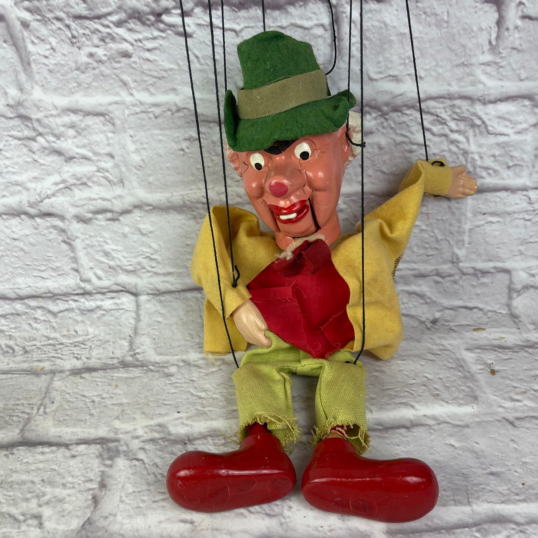 Vintage 1950s Era Walt Disney Productions Mad Hatter Marionette Puppet ...