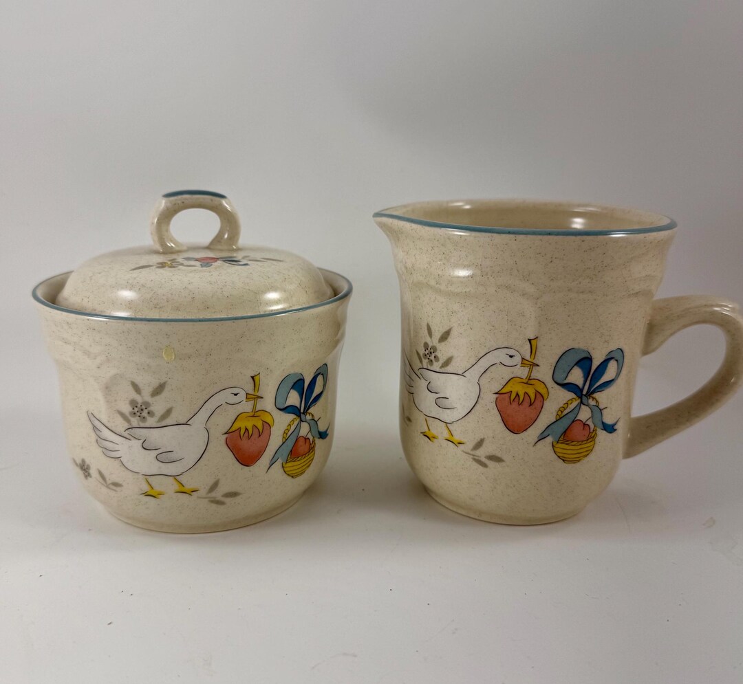 Vintage International China MARMALADE Stoneware Goose Geese Cream ...